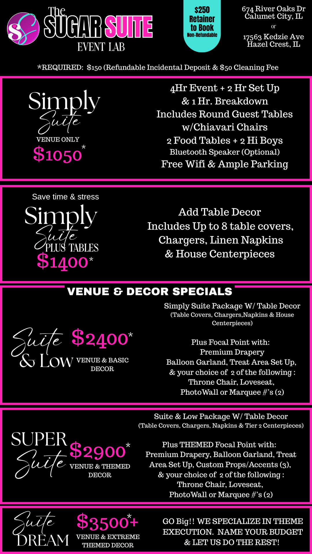 EmailMe Form - THE SUGAR SUITE EVENT LAB